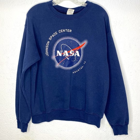 Nasa | Shirts | Nasa Johnson Space Center Houston Tx Navy Crew Neck ...